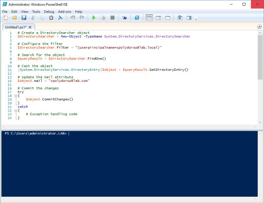 Quering Active Directory using PowerShell