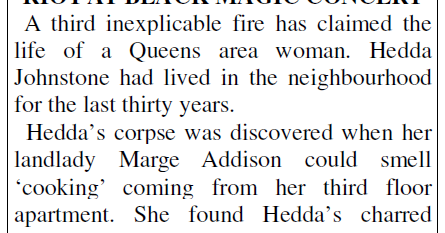 Tales of Terror: Fire Victim