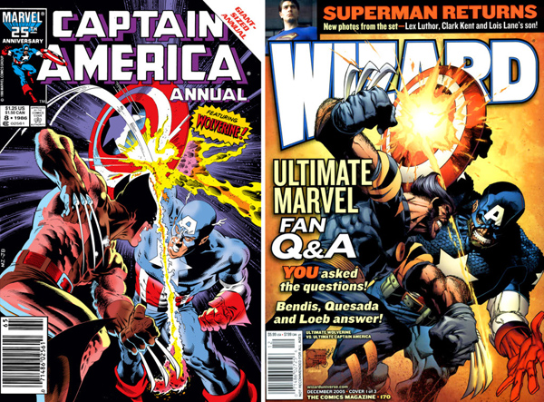 I love comic covers: Captain America Annual #8 Homages