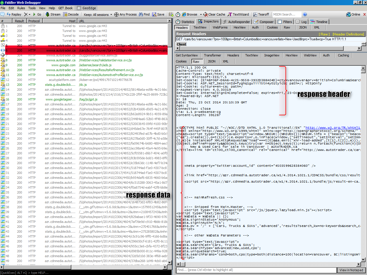 Browser request/server response, GET & POST requests
