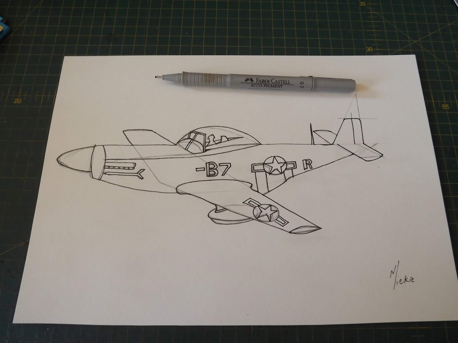 A Pretty Talent Blog: How to draw: A Mustang Aeroplane