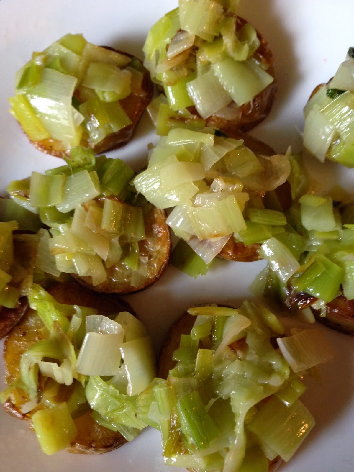 5 Element Food: Potato Coins with Buttered Leeks