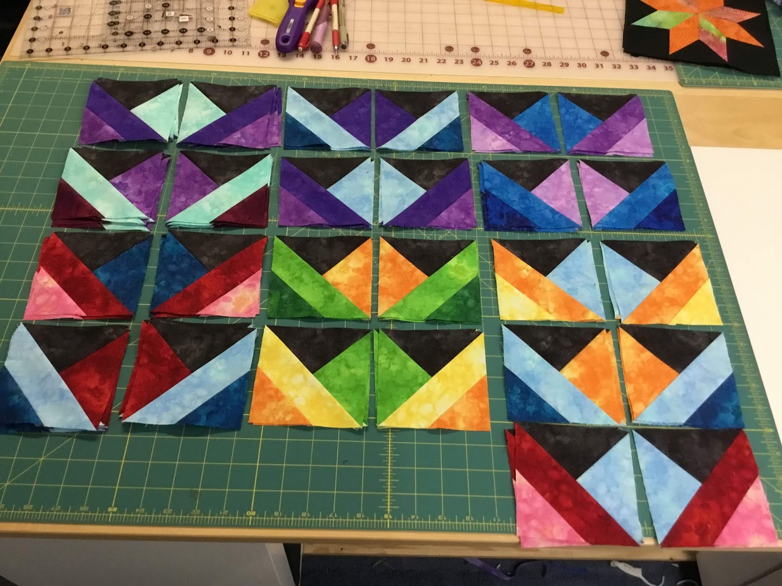 Quilting Affection Designs: Rainbow Serenade Quilt Along Week 2
