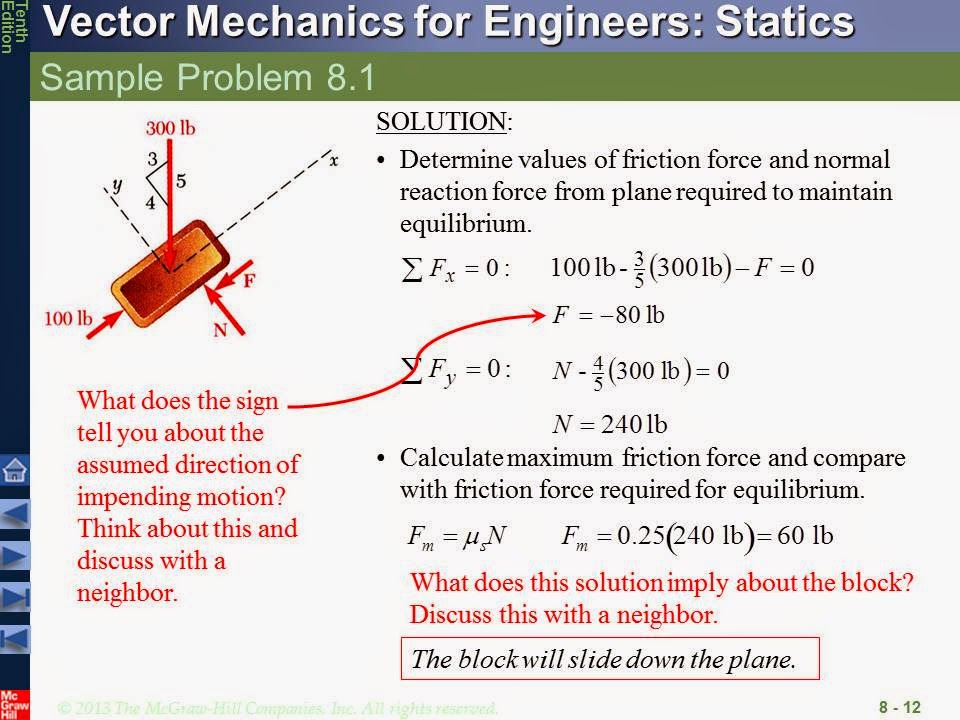 ENGR Mechanics: Statics: Chapter 8 - Friction! 8.1 - 8.4, Dry Friction ...
