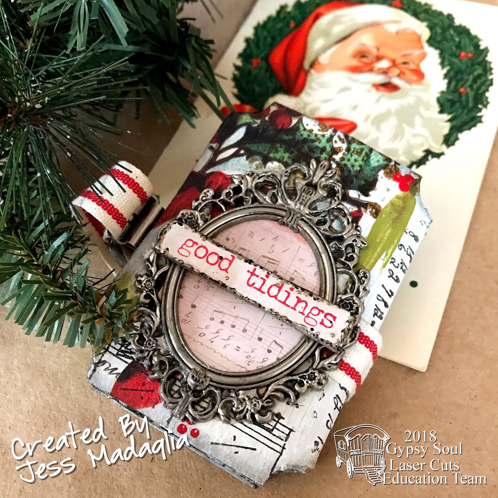 Two Mad Dahlias: Good tidings ATC journal