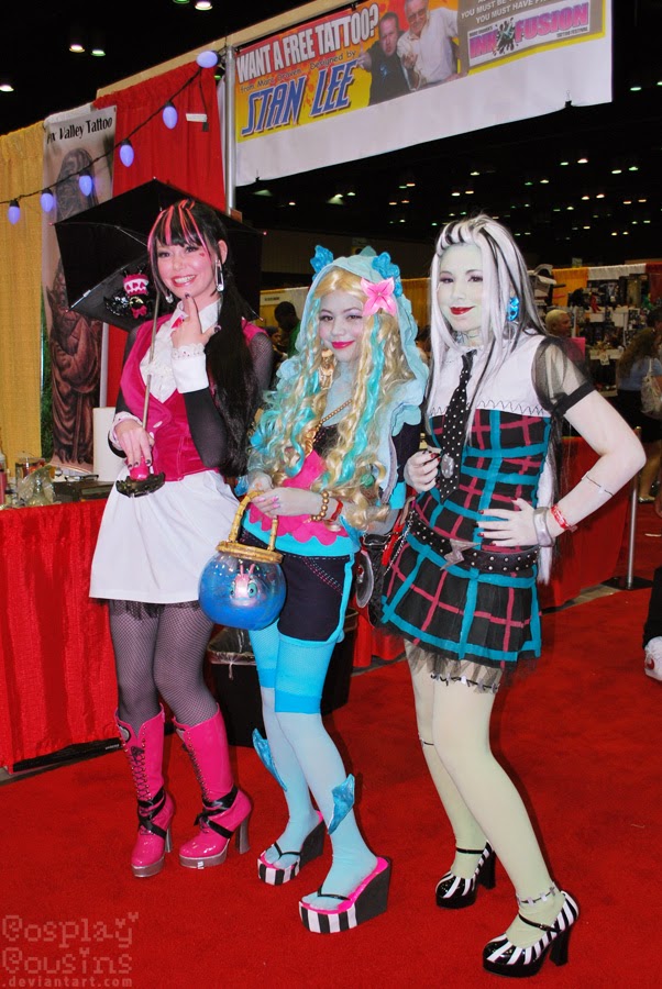 Be a Monster™: Cosplay Draculaura, Lagoona Blue y Frankie Stein