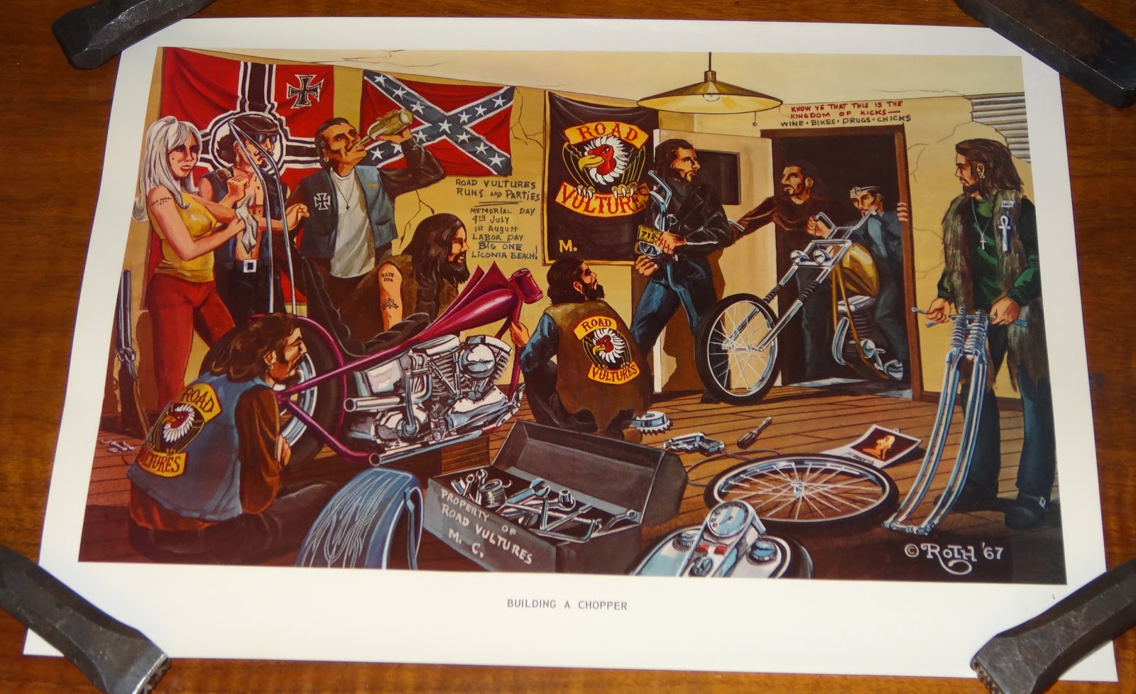Nostalgia on Wheels: Original 1960's Dave Mann / Ed Roth Biker Print ...