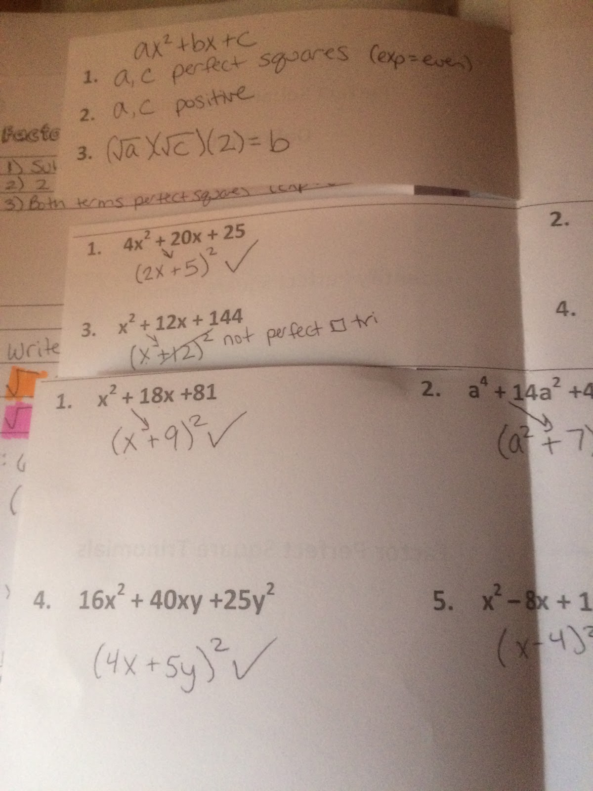 Type-A Mathland: Math II INB: Photo Dump Algebra Units