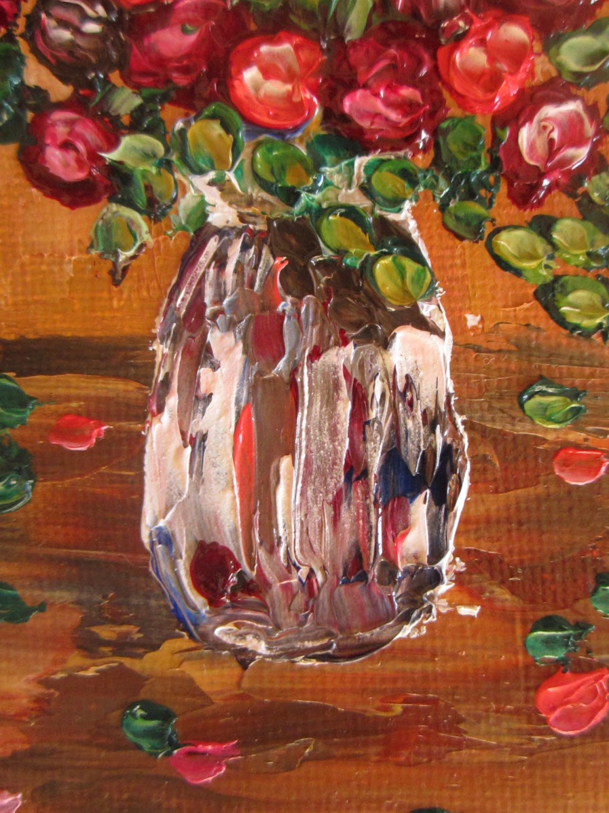 Oil Paintings by Maria J Jimenez : Bouquet of roses