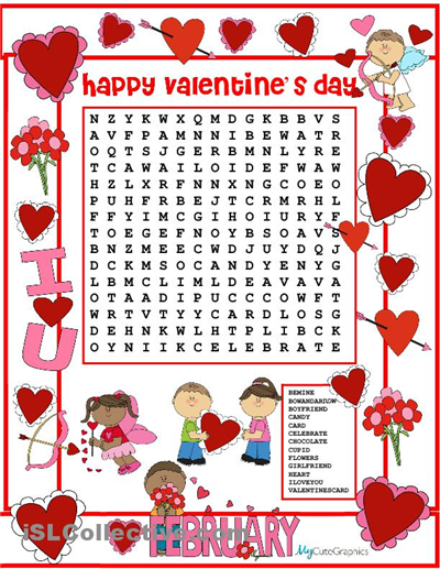 6 Valentines Word Searches Hard Level