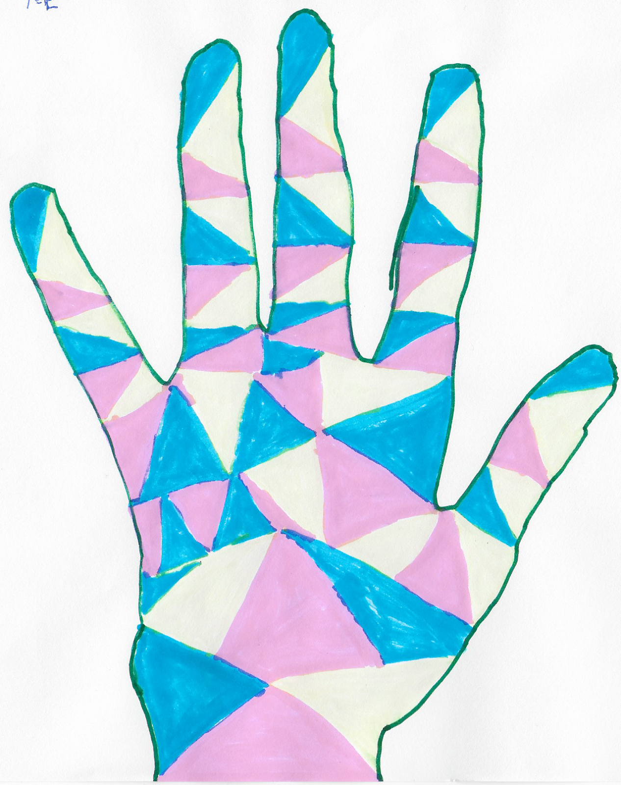 Geometry and Arts: 2016-17. Free drawing with triangles