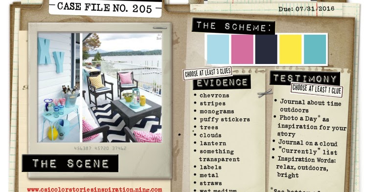 My Crafty Madness: 'PLAY' - design team layout for CSI Major Case File 205