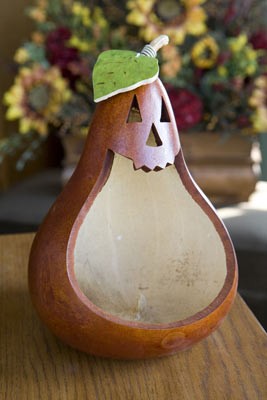 C & C Furnishings: Hand Carved, Lighted Gourds