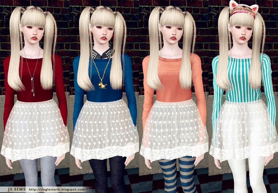 [JS SIMS 3] Lace Mesh Dress With Leggings－JS SIMS｜痞客邦