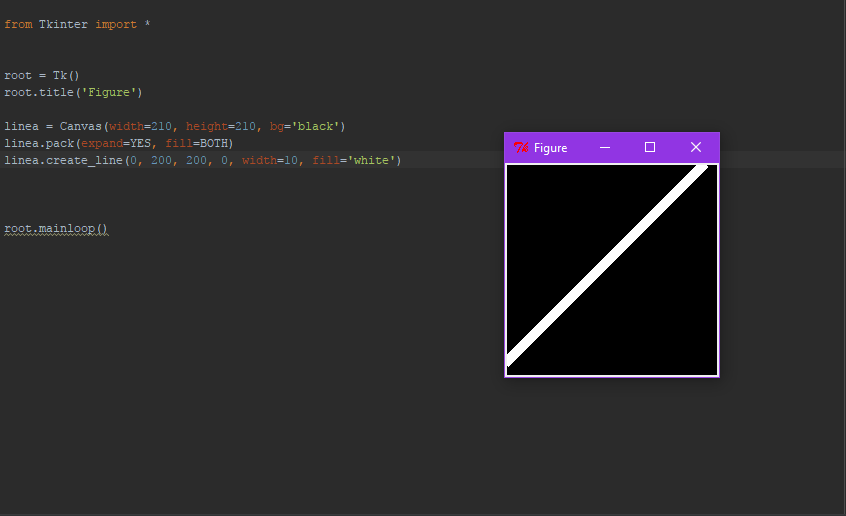 Figuras en PyCharm usando librería Tkinter