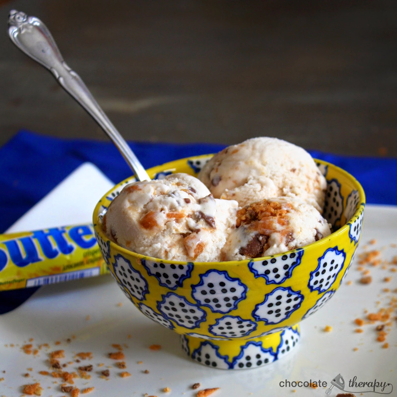 Chocolate Therapy: Double Butterfinger Ice Cream