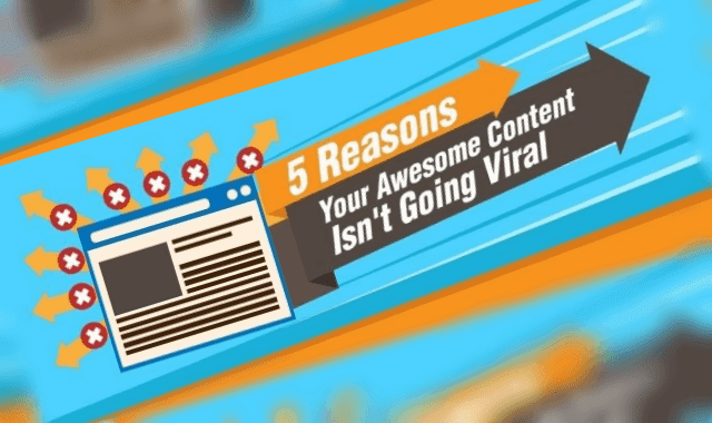 5 Reasons Your Awesome Content Isn't Going Viral #Infographic - Visualistan