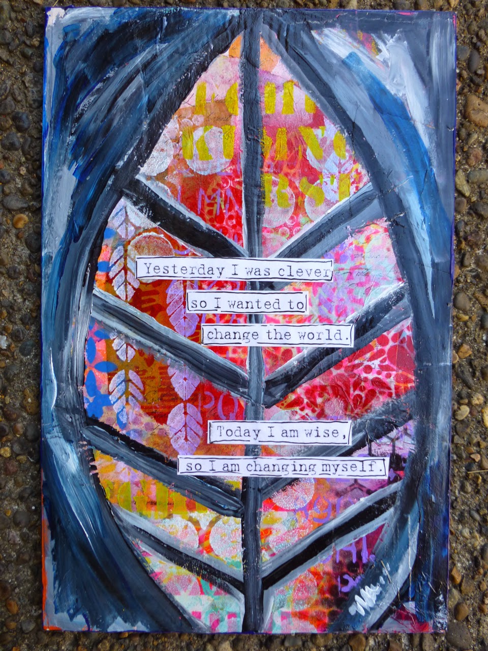 Made by Nicole: Fall Leaf Mixed Media Artwork