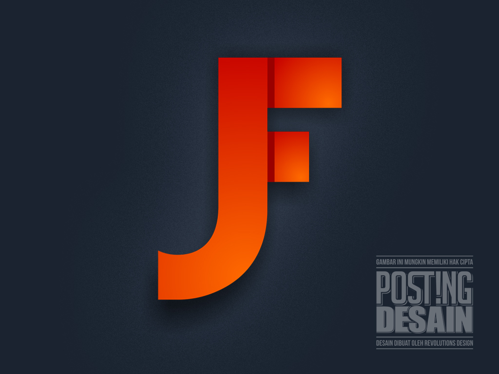 Desain Logo Inisial JF - Posting Desain