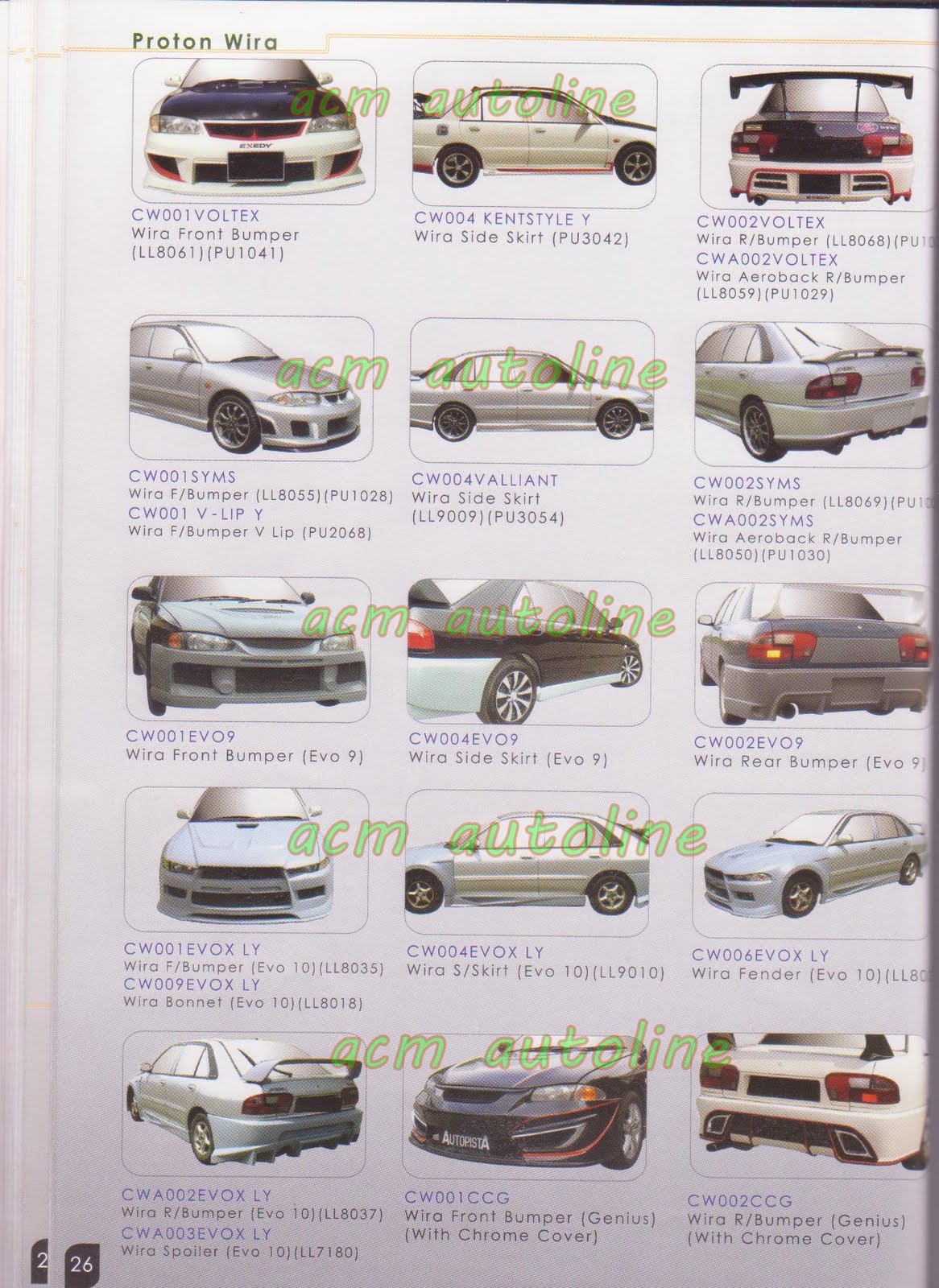 PROTON WIRA FULL RANGE KIT