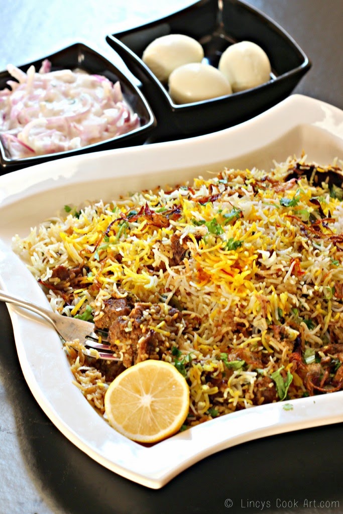 Hyderabadi Mutton Biryani/ Kachchi Ghost Ki Biryani ~ Lincy's Cook Art