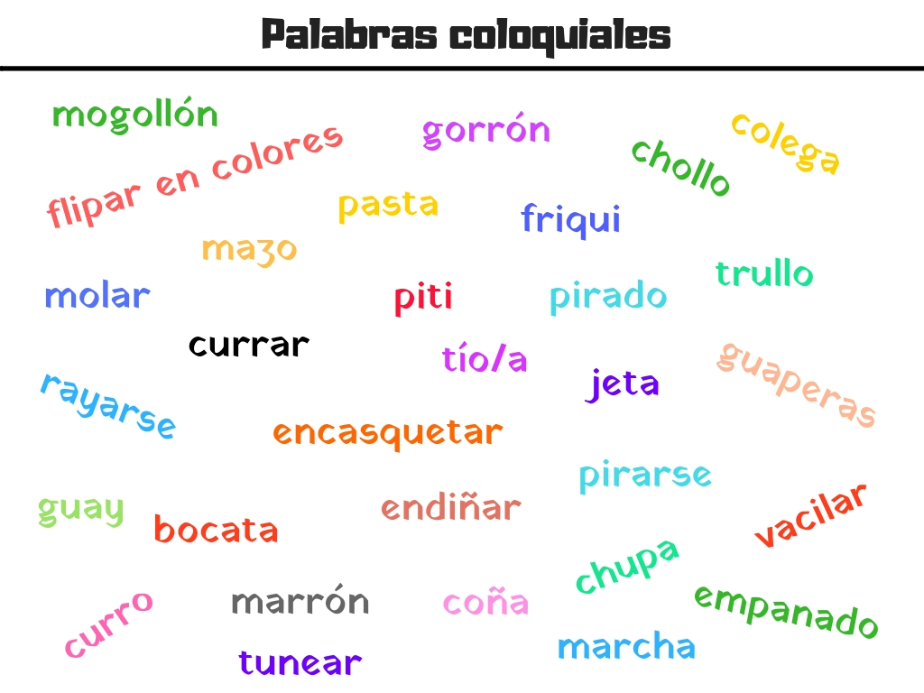 Lengua castellana ESO: Palabras coloquiales