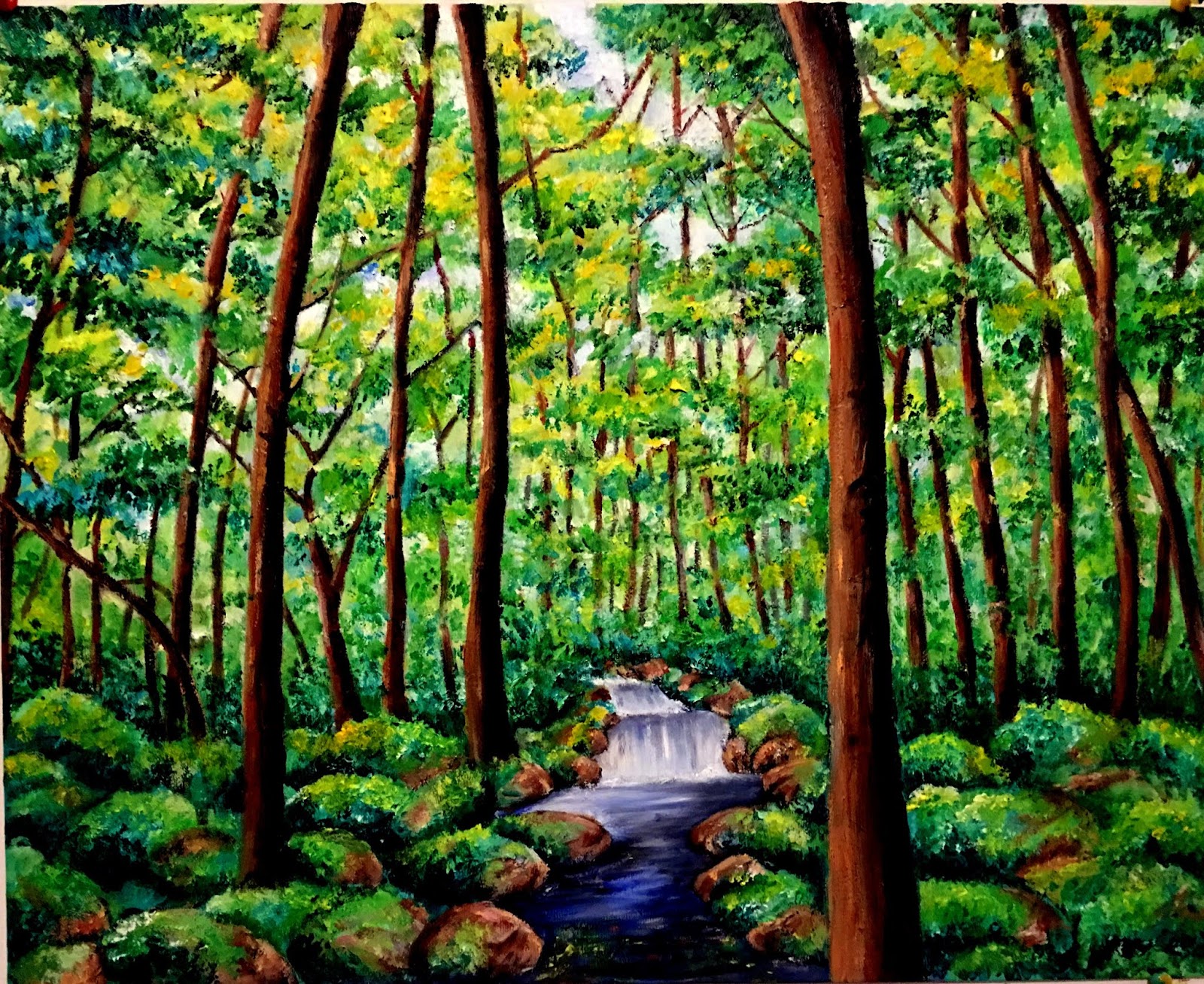 The Mystical forest- an extensive acrylic painting