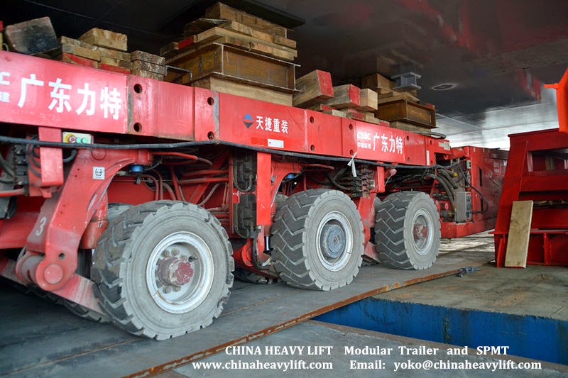 100 axle lines CHINAHEAVYLIFT SPMTs assist 3200t giant bridge section ...
