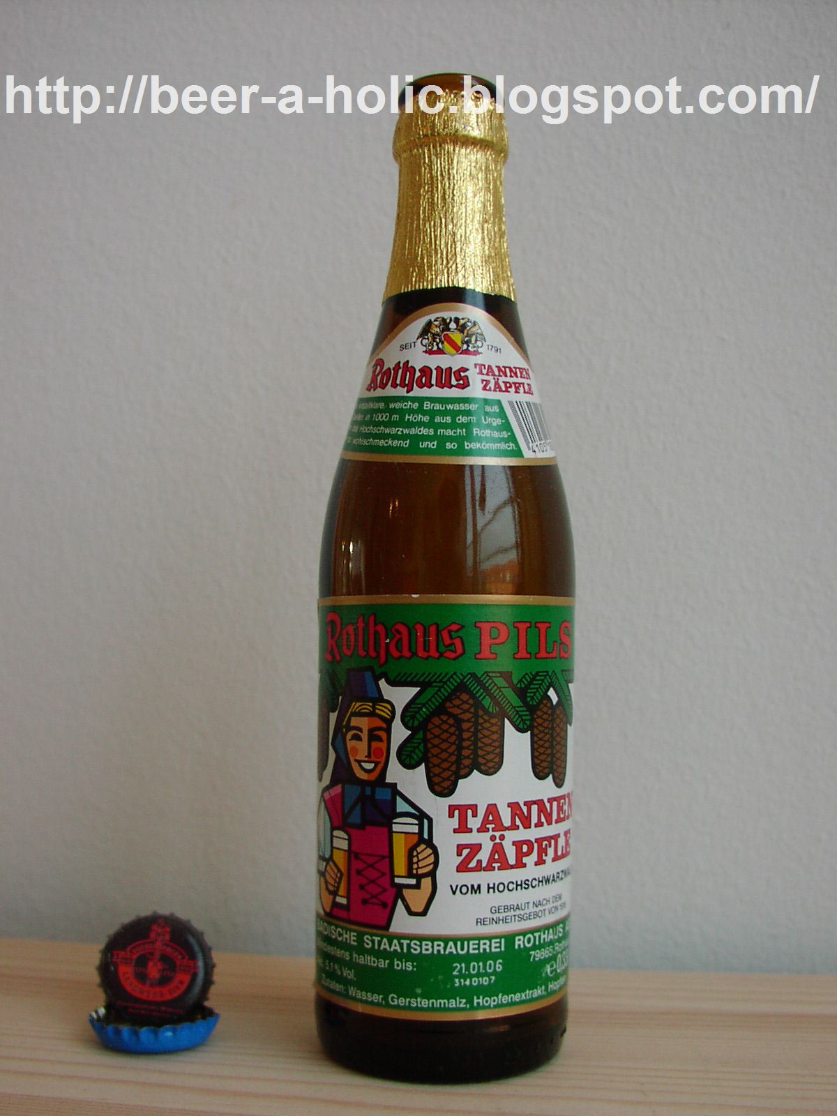 BEER-A-HOLIC: Rothaus Pils Tannenzäpfle from Germany