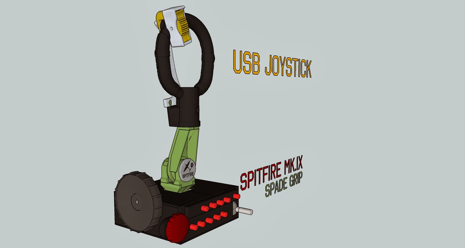 Spitfire spade grip joystick project