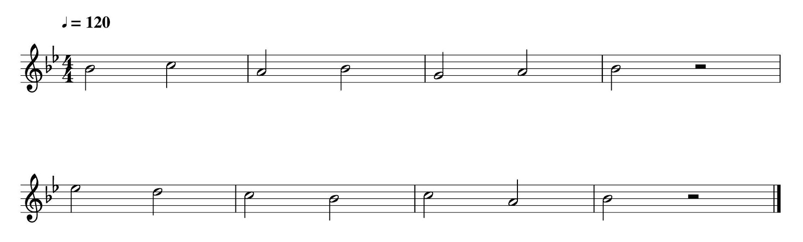 Membaca Not Balok Not 1/2 dan 1/4 Nada Bb - SEPUTAR MUSIK