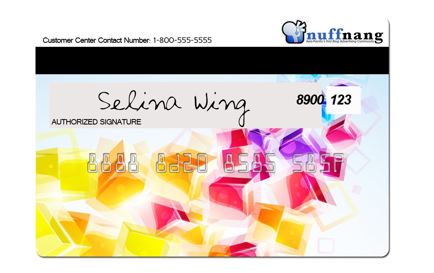 SW Magic: Nuffnang Credit Card Design #2