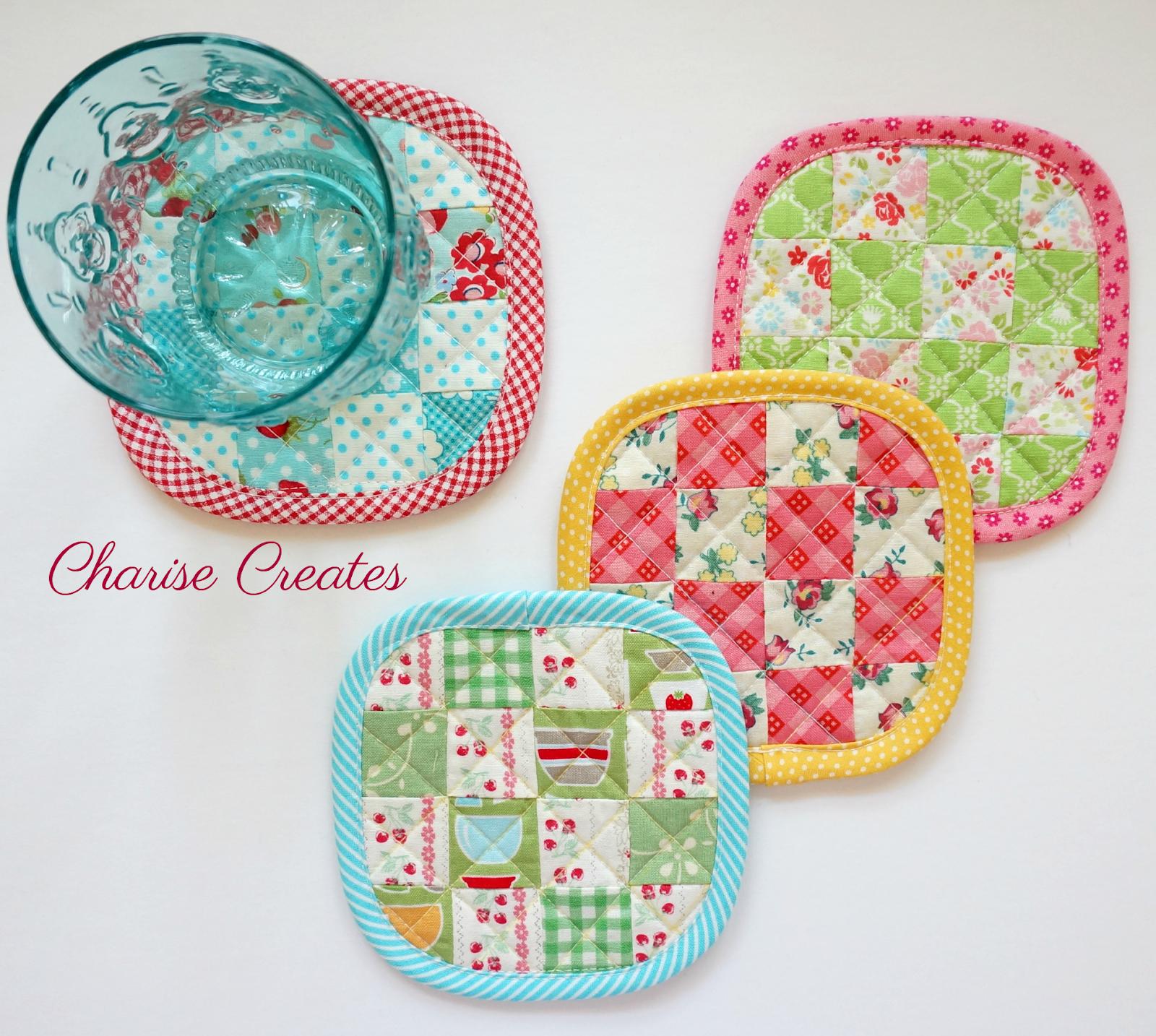 Charise Creates: Scrappy Patchwork Coaster Tutorial