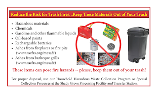 Talkin' Trash: Reduce the Risk for Trash Fires. Keep Certain Materials ...