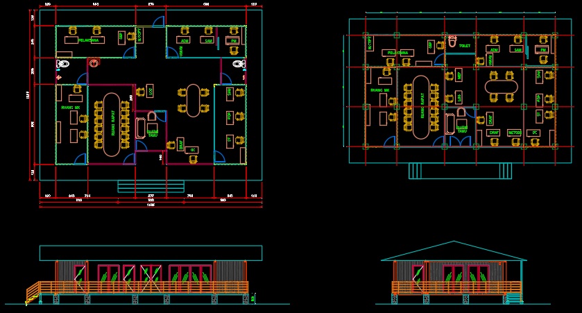 OBlockEditor: Office 4 Container 20 Feet - CAD Files, DWG files, Plans ...