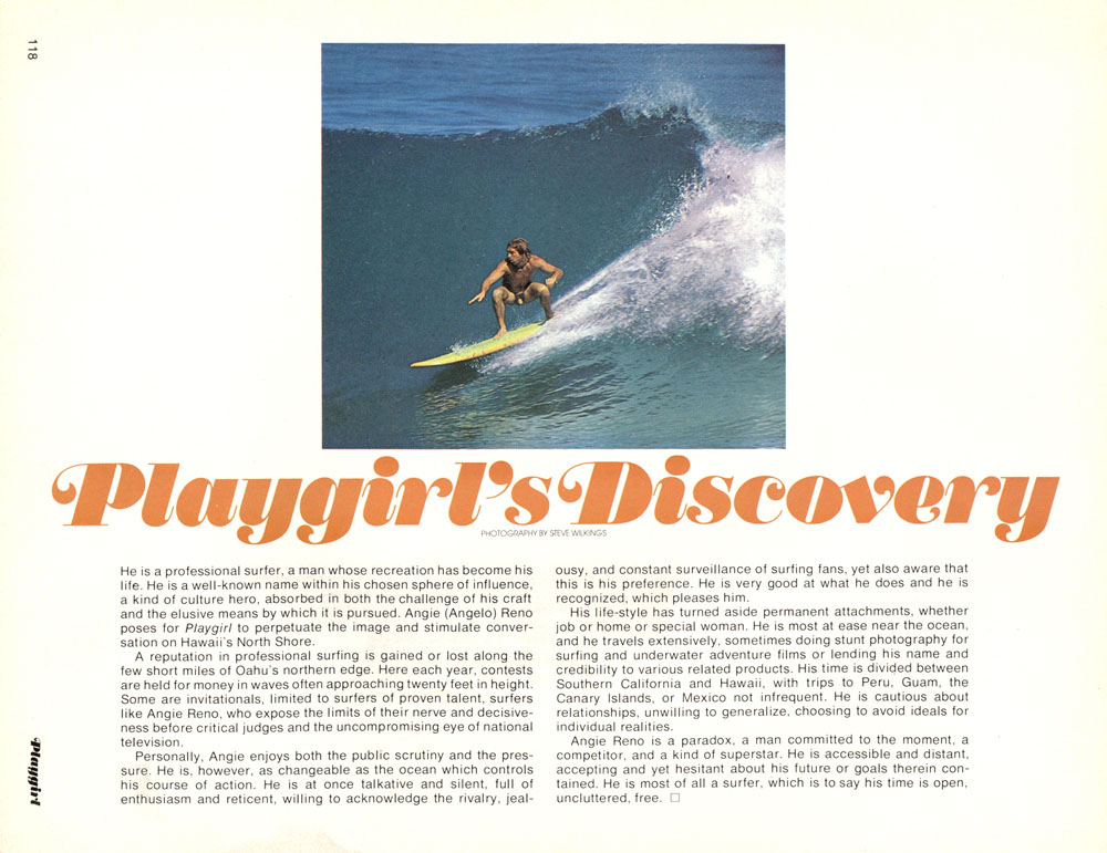 Welcome to my world.... : Angie Reno - Playgirl - June 1974