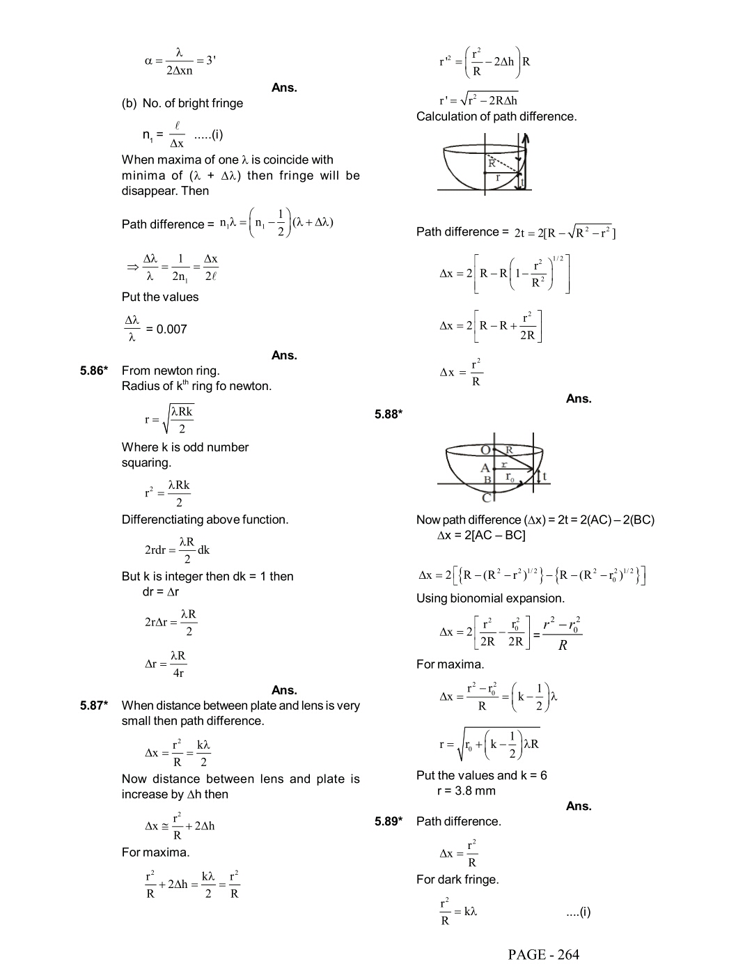 SOLUTIONS TO I E IRODOV BY RKH: 5.85, 5.86, 5.87, 5.88,5.89