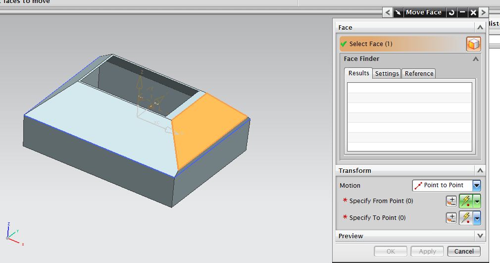 NX UNIGRAPHICS TUTORIAL: Synchronous modeling: Move Face
