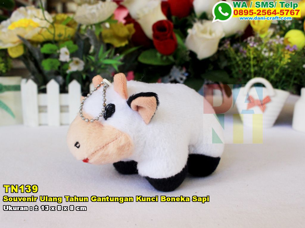 Souvenir Ulang Tahun Gantungan Kunci Boneka Sapi | Souvenir Pernikahan