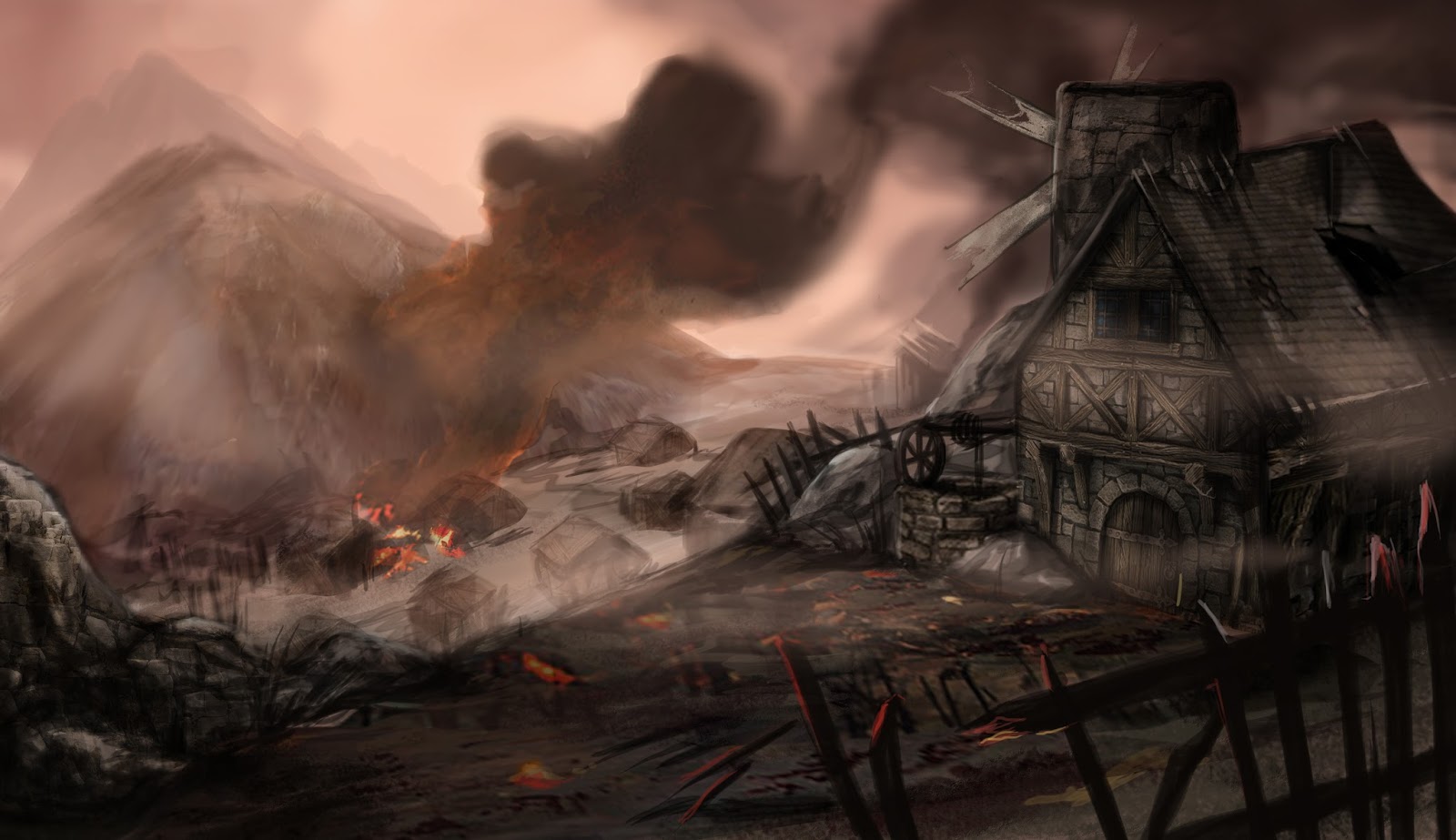 Magda Germano Artwork: Burnt Village
