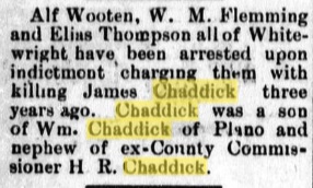 Gone To Texas: William Hewett Chaddick & Family