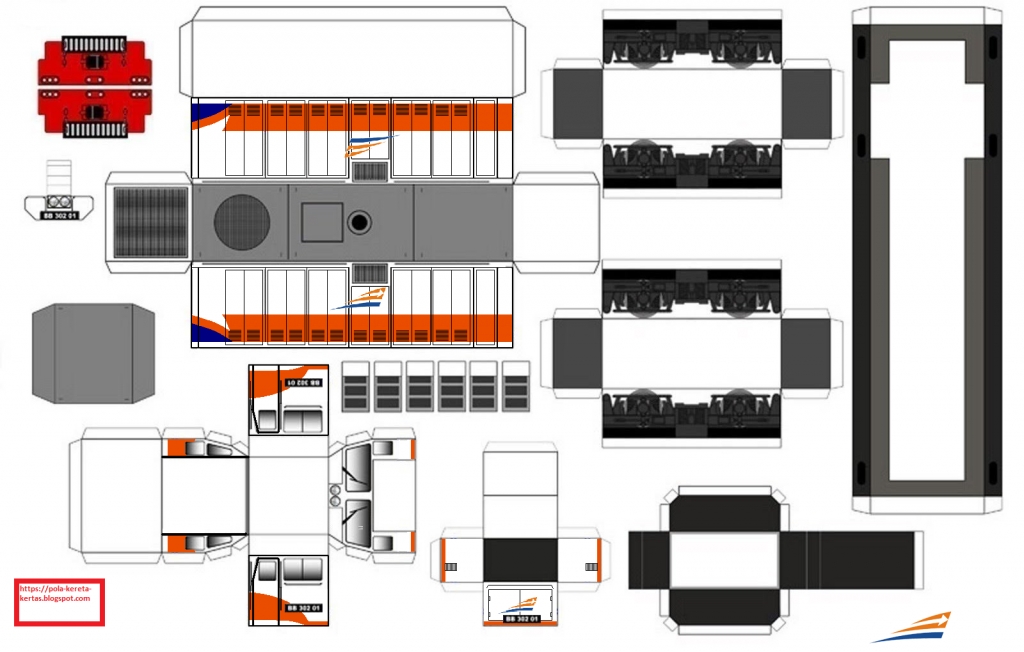 Papercraft Kereta Seri "Lokomotif CC 206" | Train and Bus PaperCraft Shop
