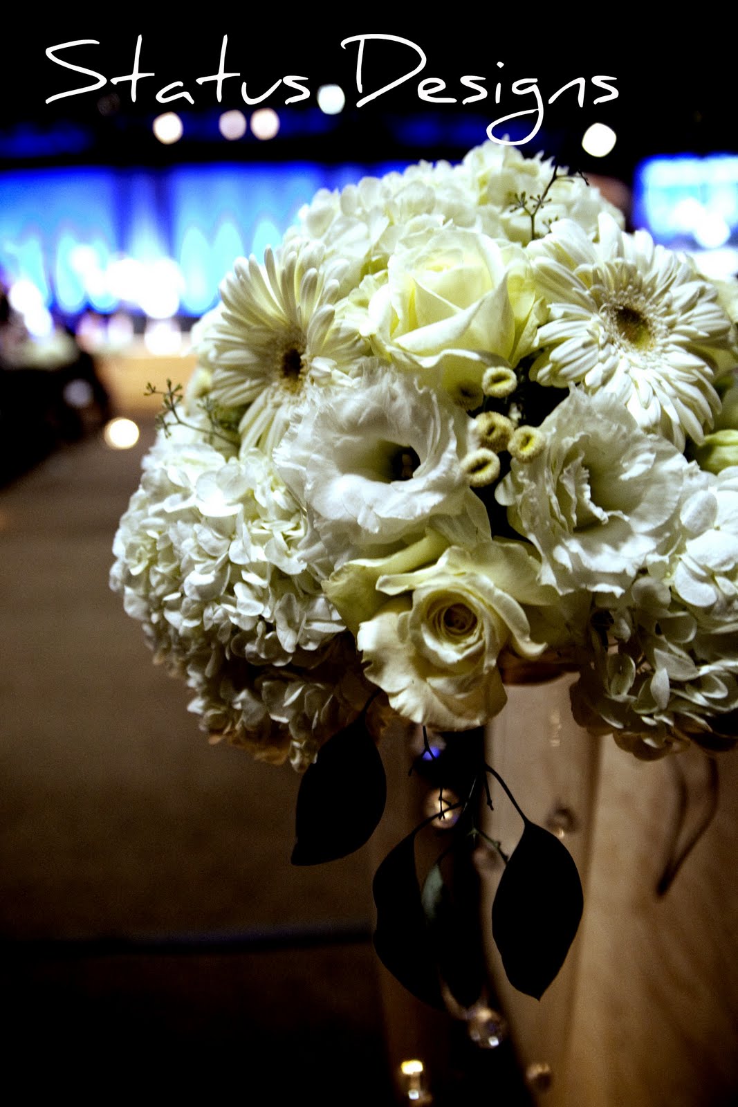 Status Designs: White Wedding Flowers