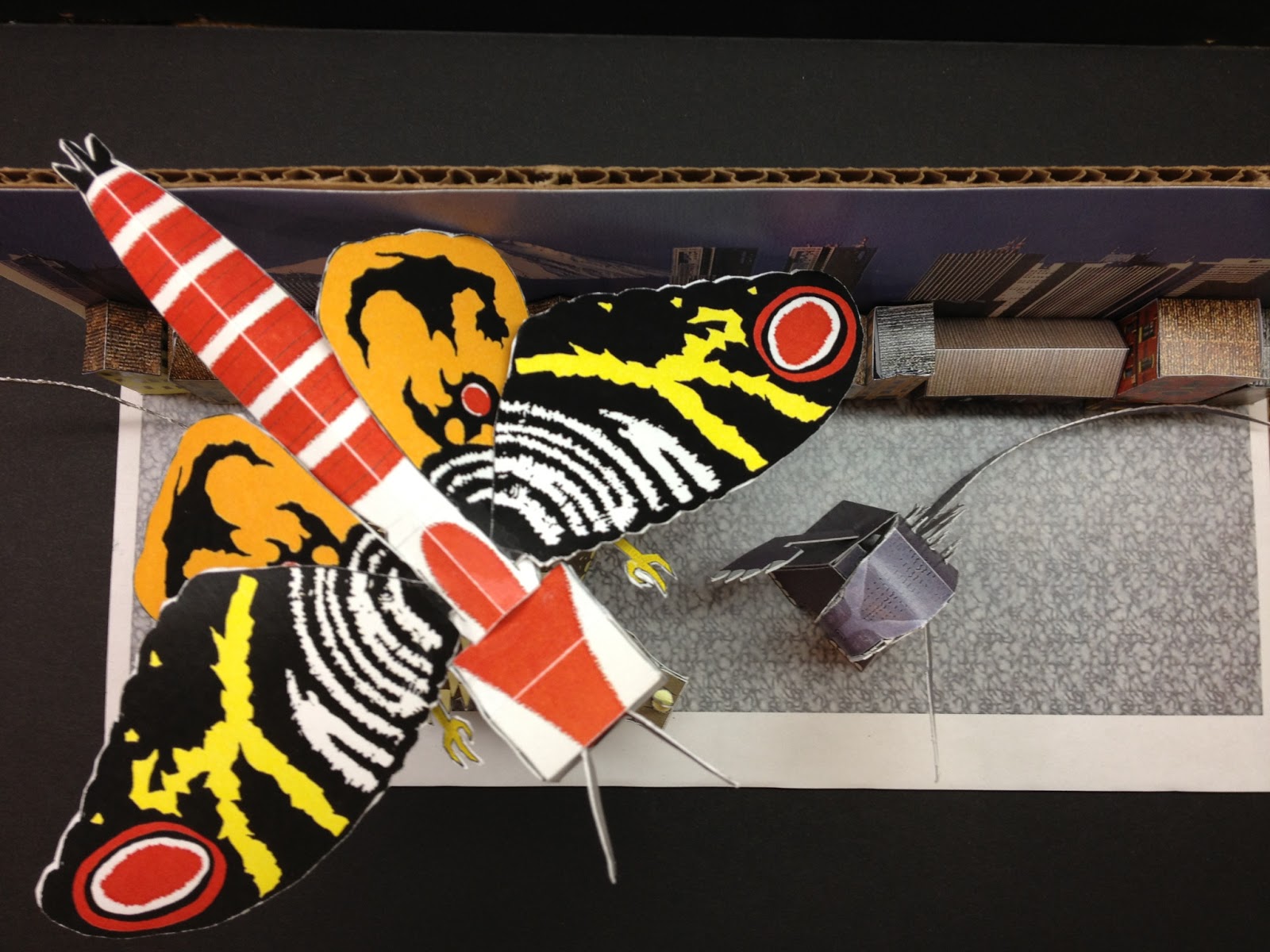 the sphinx: Papercraft Godzilla Diorama!