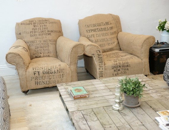 SANCTUARY HOME: Vintage Coffee Bean Bag Chairs