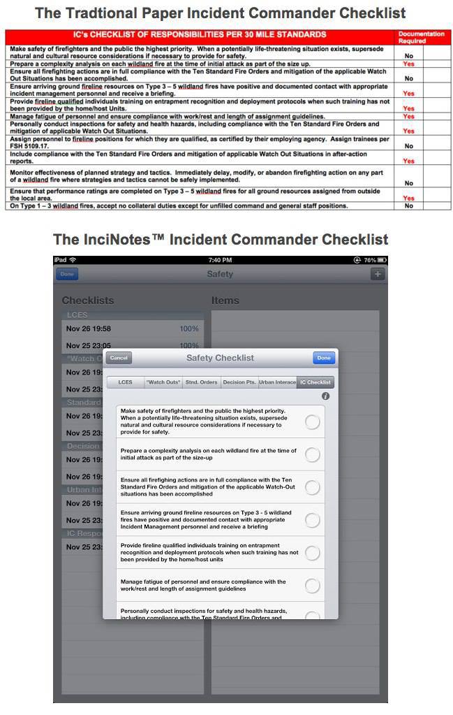 InciNotes™ Blog: InciNotes™ Incident Commander Checklist