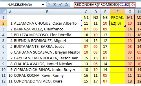 EXCEL EN EL COLEGIO: CUIDADO AL USAR FUNCIÓN PROMEDIO 1