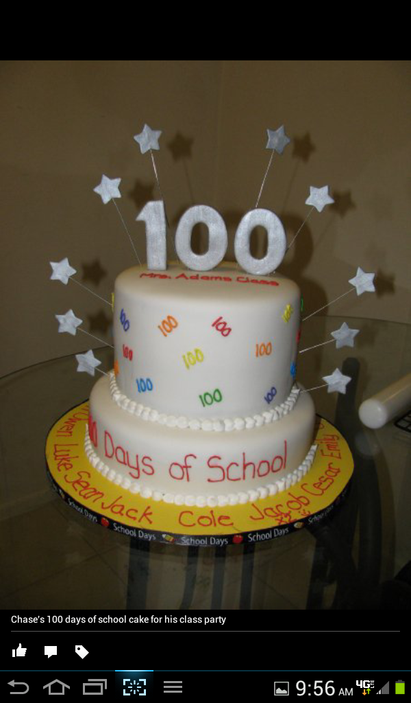 The Cake Mistress: 100 Days of school cake