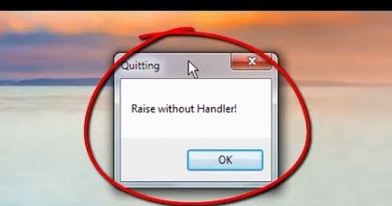 How to fix Raise without handler error in Adobe Reader