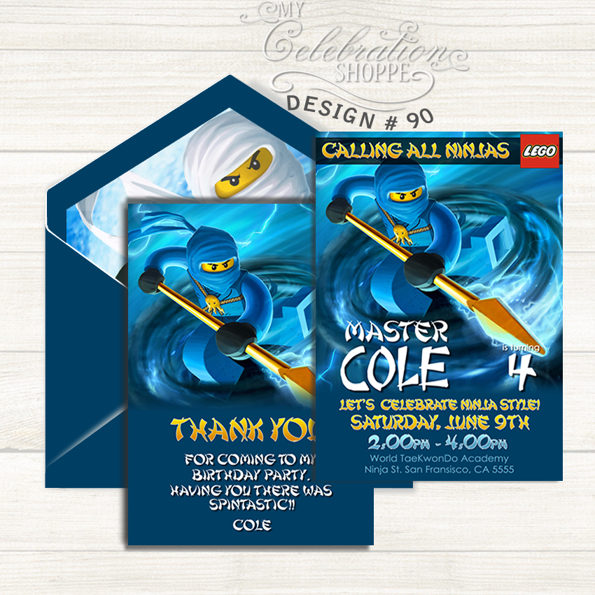 My Celebration Shoppe - Party Printables: Ninjago Birthday Invitations